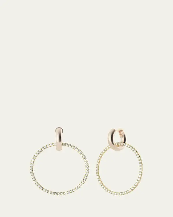 SPINELLI KILCOLLIN 18k Mixed-gold Casseus Diamond Hoop Earrings - Multi