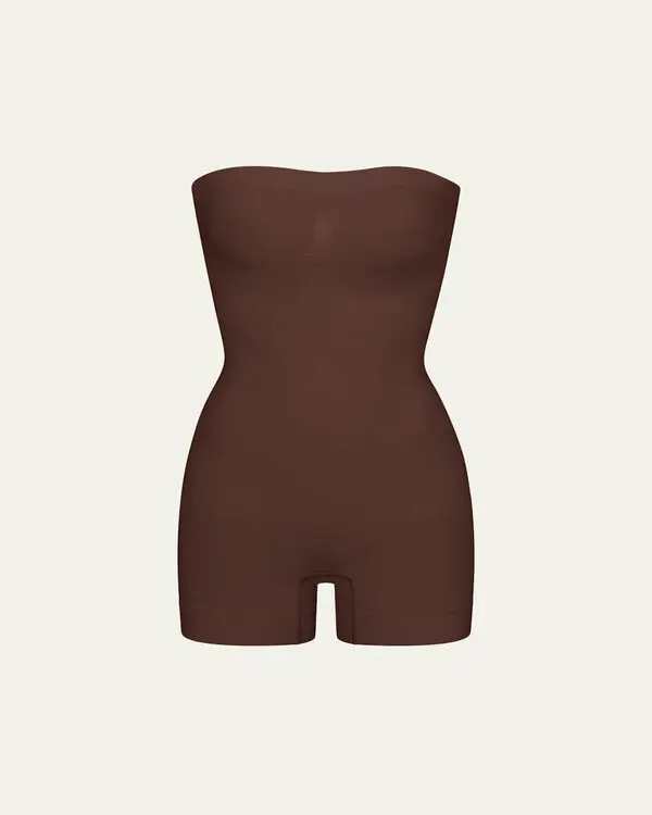 SKIMS Seamless Sculpt Strapless Shortie Bodysuit - Cocoa