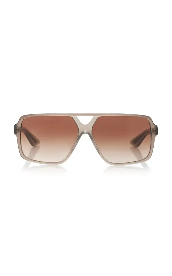 Khaite X Oliver Peoples 1977c Oversized Aviator Sunglasses - Neutral
