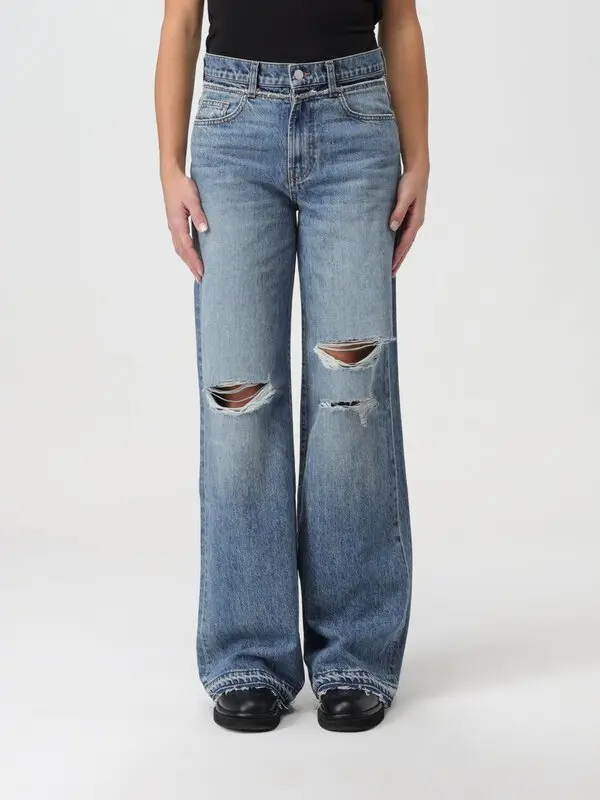 Amiri Distressed Wide Leg Jeans