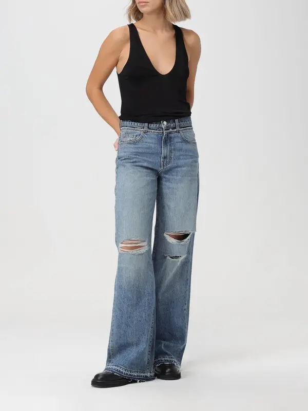 Amiri Distressed Wide Leg Jeans