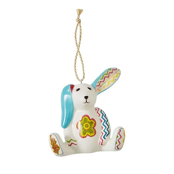 SPODE Kit Kemp For Minnie Rabbit Patchwork Ornament - Multi