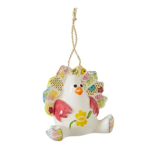 SPODE Kit Kemp For Timothy Turkey Patchwork Ornament