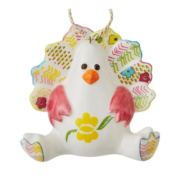 SPODE Kit Kemp For Timothy Turkey Patchwork Ornament