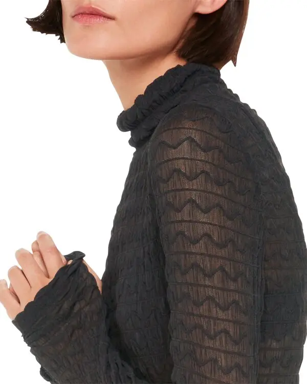 Whistles Textured Ruched Top