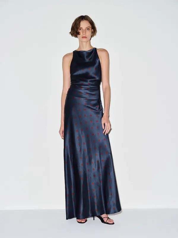 REFORMATION Anaiis Silk Maxi Dress - Blue