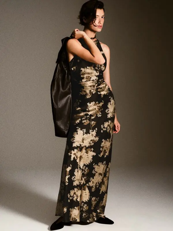 REFORMATION Anaiis Silk Maxi Dress - Multi
