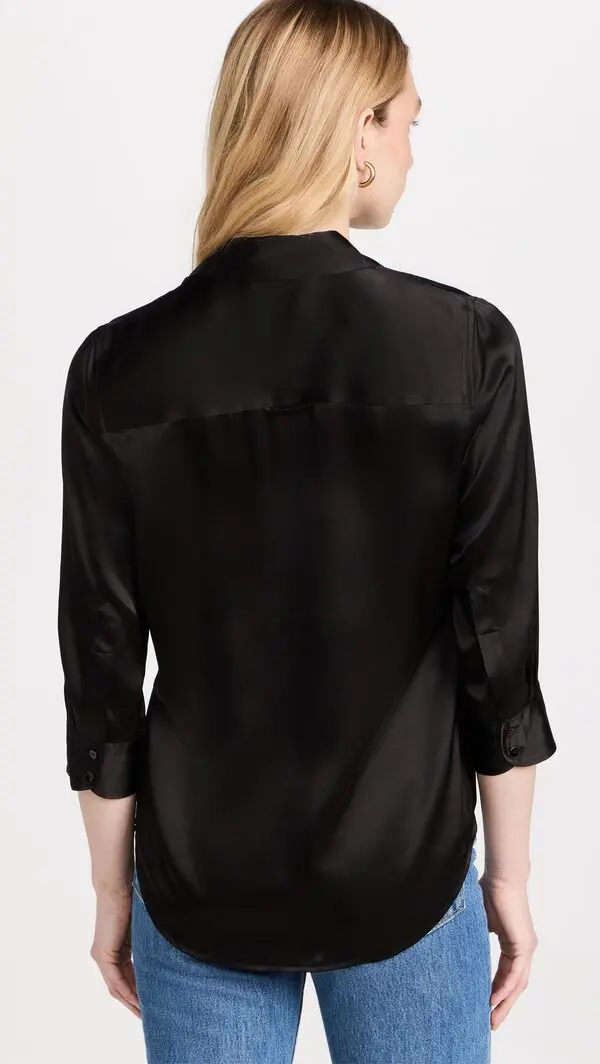 L'Agence Dani 3/4-sleeve Silk Blouse