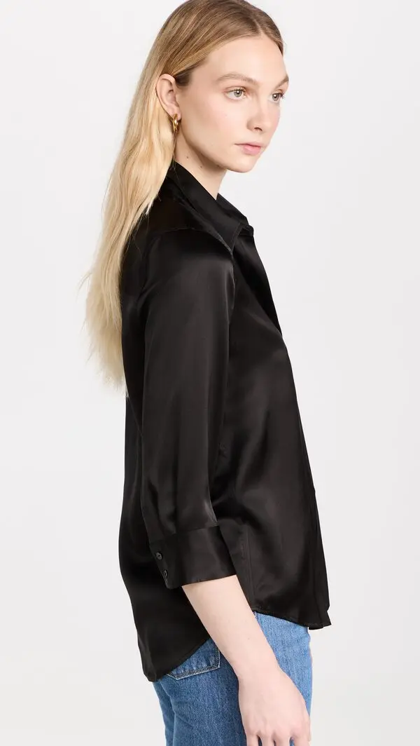 L'Agence Dani 3/4-sleeve Silk Blouse