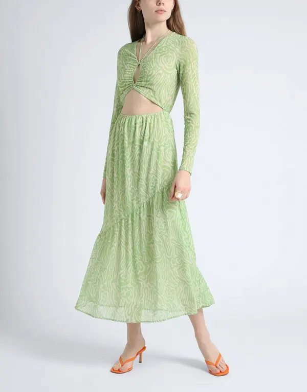Other Stories Flared Maxi Dress In Acid Green - 36% Off | Editorialist