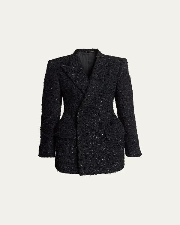 Balenciaga Boucle Hourglass Coat