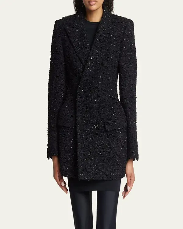 Balenciaga Boucle Hourglass Coat
