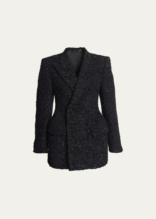 Balenciaga Boucle Hourglass Coat