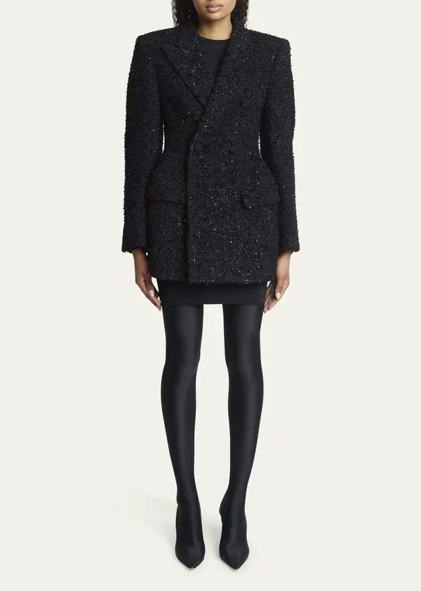 Balenciaga Boucle Hourglass Coat