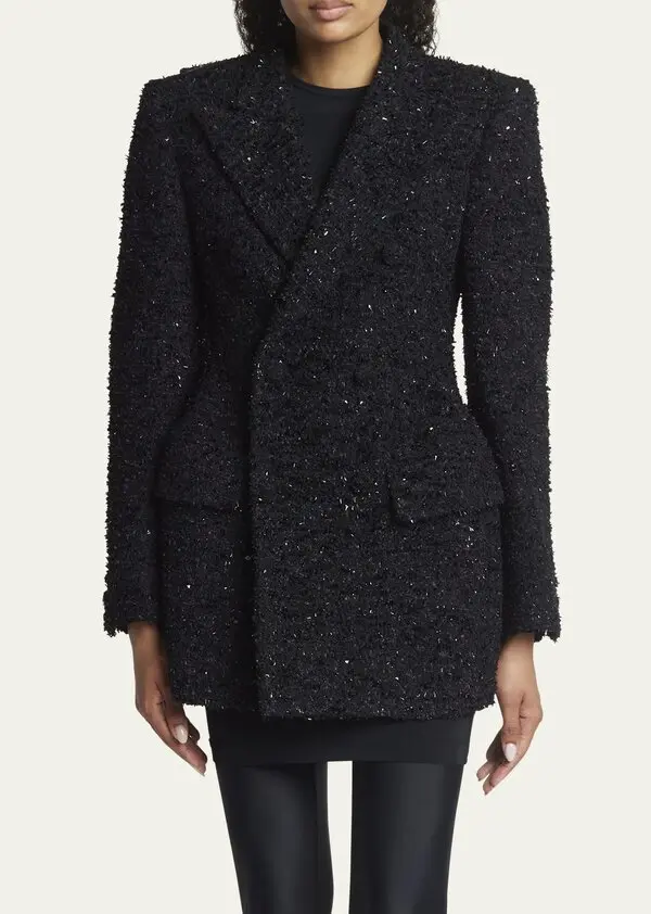 Balenciaga Boucle Hourglass Coat