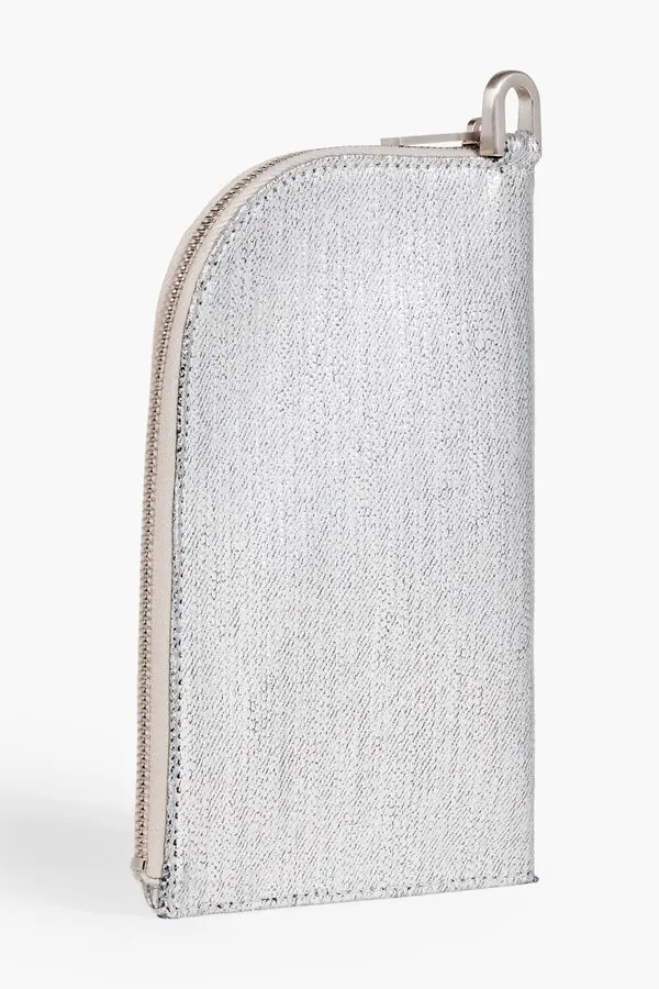 Rick Owens Luxor Metallic Coated Canvas Wallet