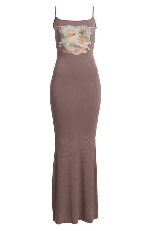 Boys Lie Straight Flush Rib Maxi Dress In Taupe - 60% Off | Editorialist