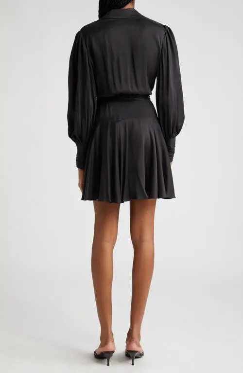 Zimmermann Long Sleeve Silk Wrap Minidress