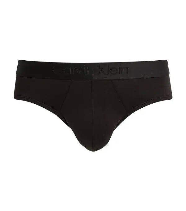 Calvin Klein Low-rise Tonal Briefs - Black
