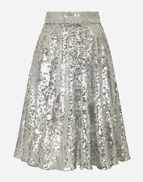 Dolce & Gabbana Sequined Midi Circle Skirt