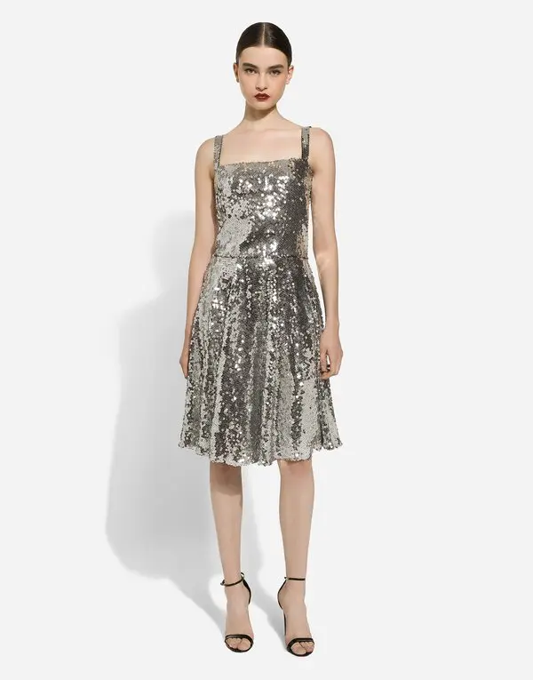 Dolce & Gabbana Sequined Midi Circle Skirt