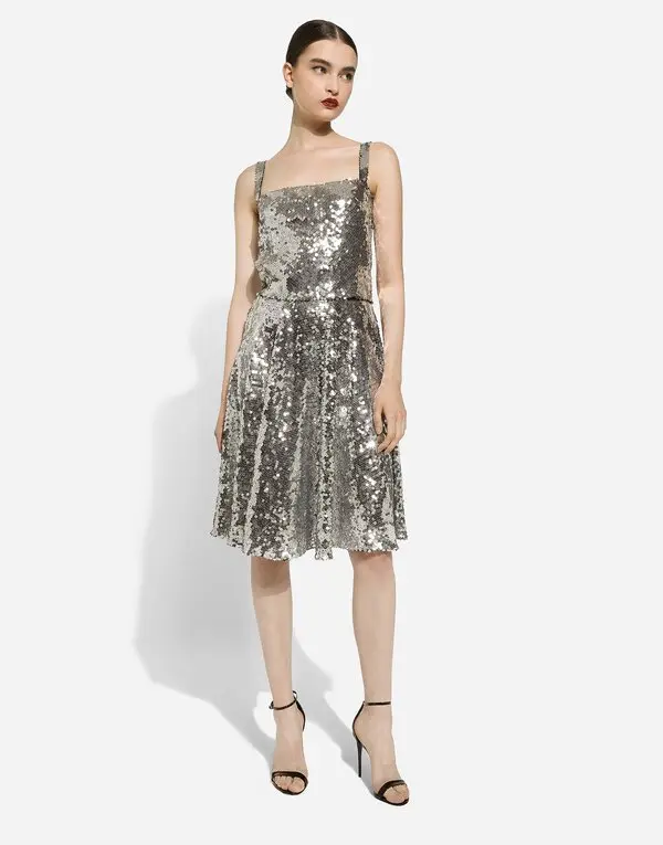 Dolce & Gabbana Sequined Midi Circle Skirt