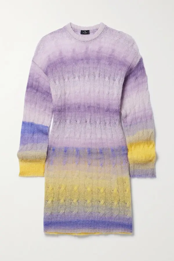 Etro Dégradé Cable-knit Sweater