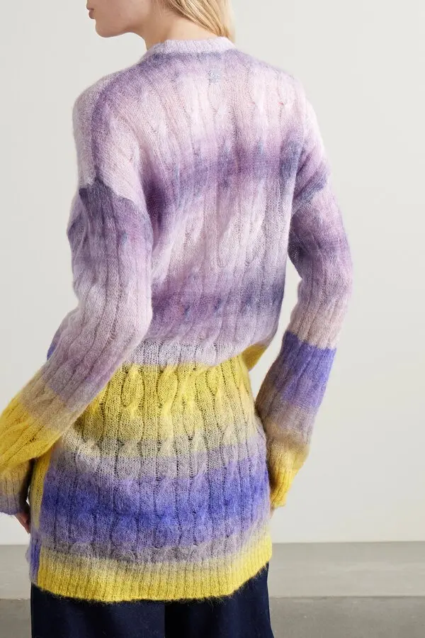 Etro Dégradé Cable-knit Sweater