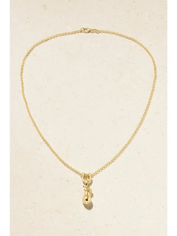 FOUNDRAE Pear Small Open Belcher 18-karat Necklace