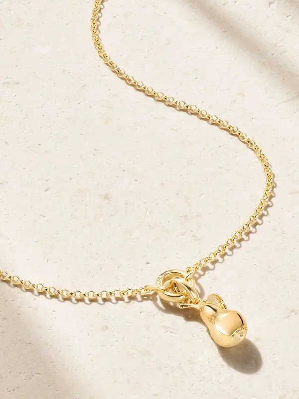 FOUNDRAE Pear Small Open Belcher 18-karat Necklace