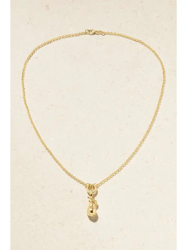 FOUNDRAE Pear Small Open Belcher 18-karat Necklace