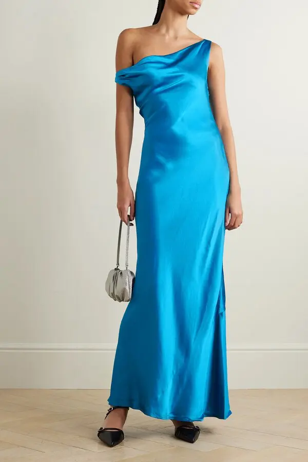 bridesmaid dress sage green Standard / XS Sage Green V-Neck Floral Satin Bridesmaid Dress with Flutter Sleeves main image 1