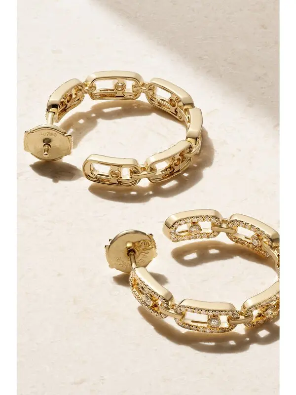 Messika Small Move Link 18-karat Diamond Hoop Earrings