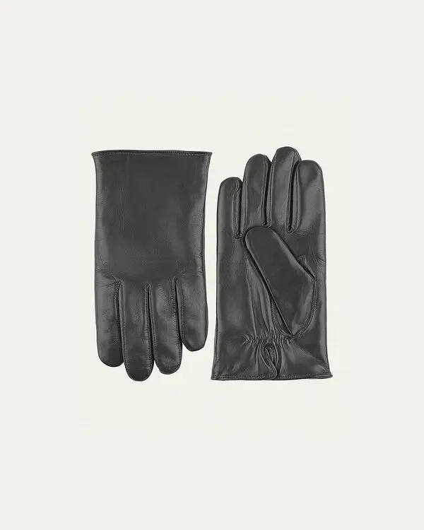 HESTRA Hairsheep Leather Plain Gloves - Black