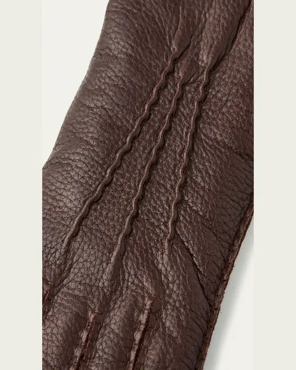 HESTRA Elk Cord Leather Gloves - Brown