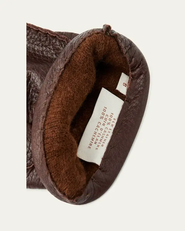 HESTRA Elk Cord Leather Gloves - Brown