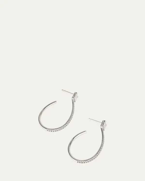 Lana Jewelry 14k Gold Diamond Teardrop Hoop Earrings