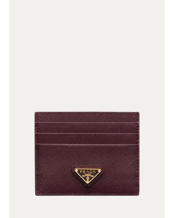 Prada Saffiano Leather Card Case - Bord