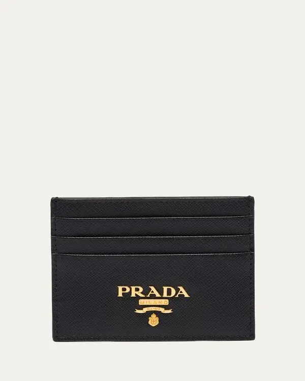 Prada Saffiano Leather Card Case - Nero