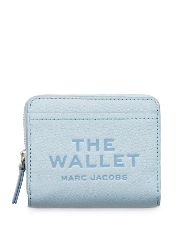 Marc Jacobs The Leather Mini Compact Wallet - Cloud Blue
