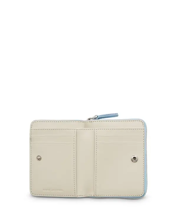 Marc Jacobs The Leather Mini Compact Wallet - Cloud Blue