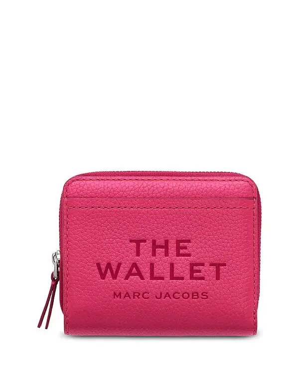 Marc Jacobs The Leather Mini Compact Wallet - Raspberry