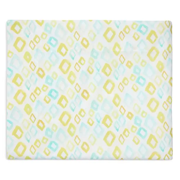 SFERRA Geometrico Flat Sheet, Twin - Aqua