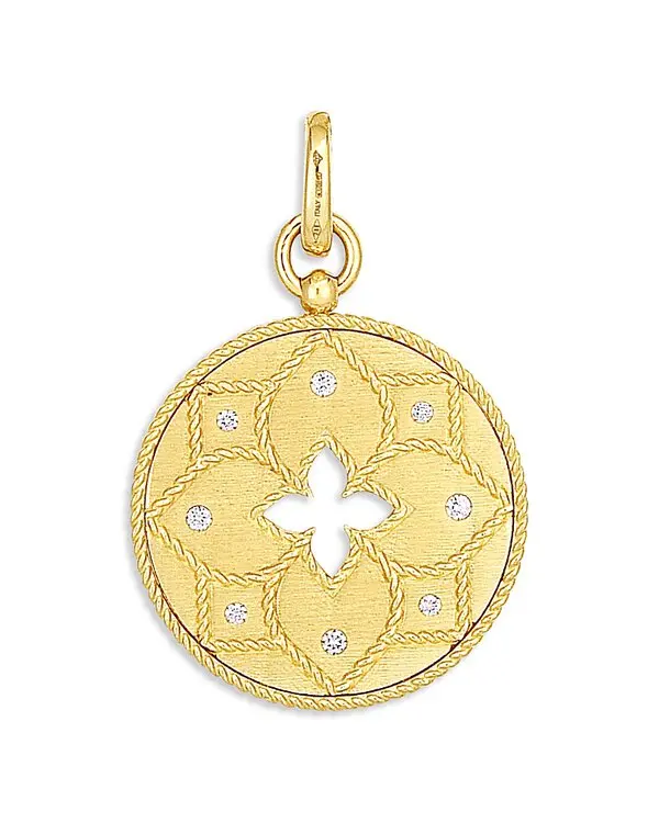 Roberto Coin 18k Yellow Venetian Princess Diamond Pendant - Gold