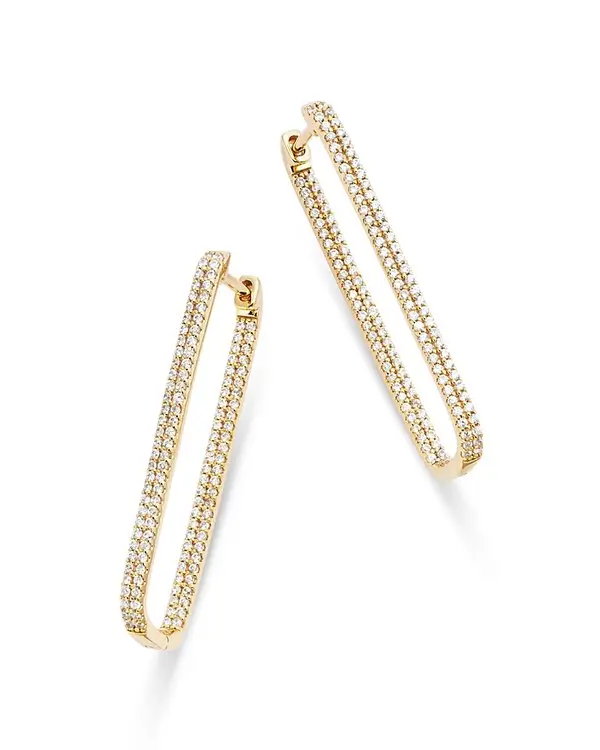 Bloomingdale'S Diamond Geometric Hoop Earrings - Gold
