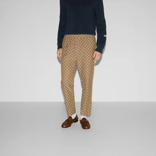Gucci Gg Canvas Jogging Pant - Beige