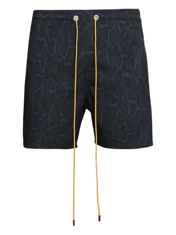 Rhude Snakeskin-print Swim Shorts - Green