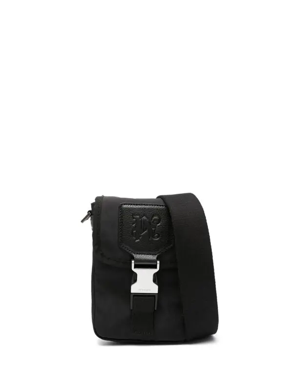 Palm Angels Monogram Crossbody Bag - Black