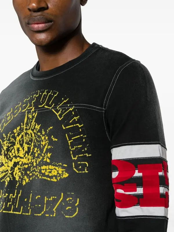 DIESEL® T-ju-ls Flocked-logo T-shirt
