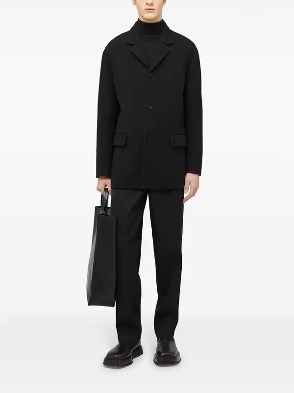 JIL SANDER Straight-leg Wool Trousers - Black